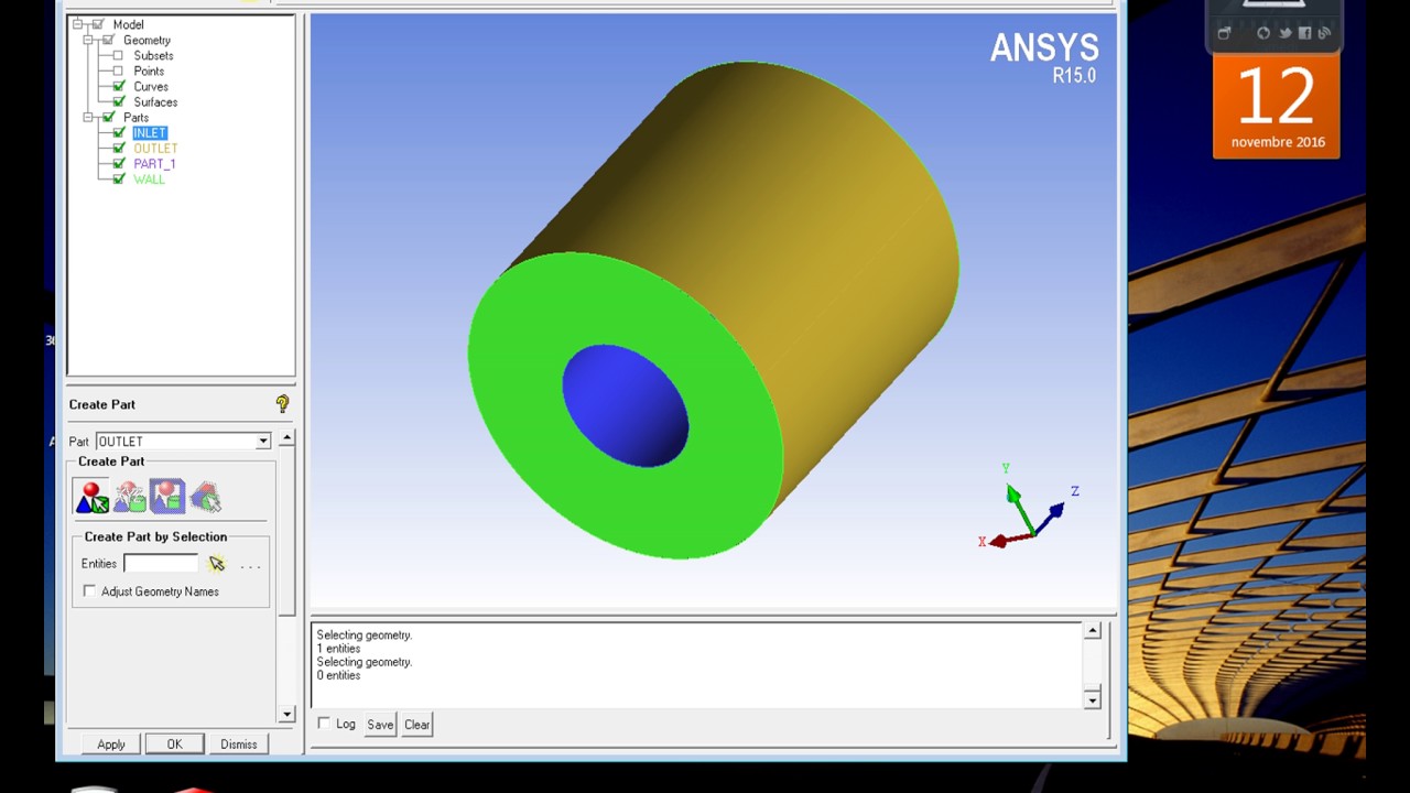ICEM CFD HOLLOW cylinder meshing - YouTube