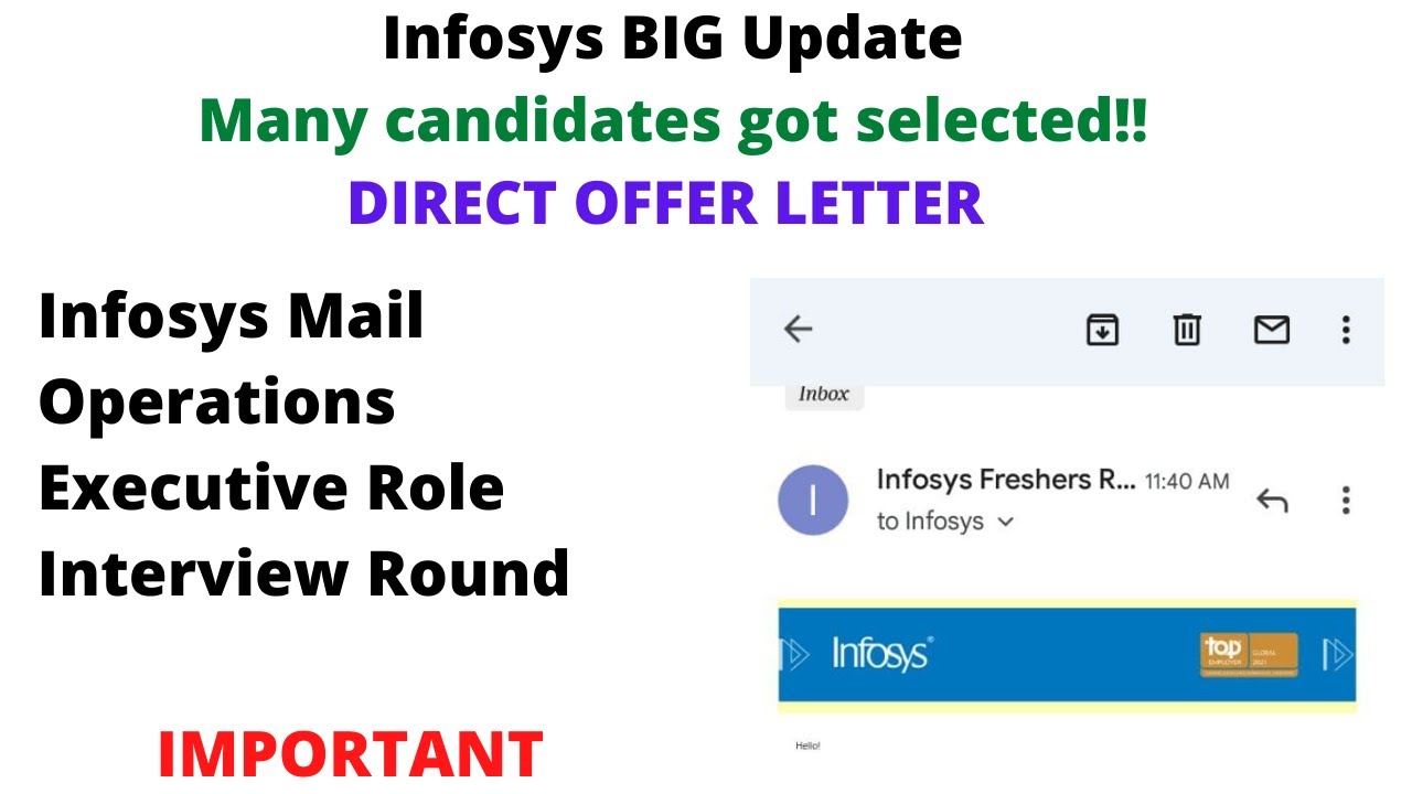 Infosys OE Role Shortlist Mail | Offer Letter | Exam Pattern ...