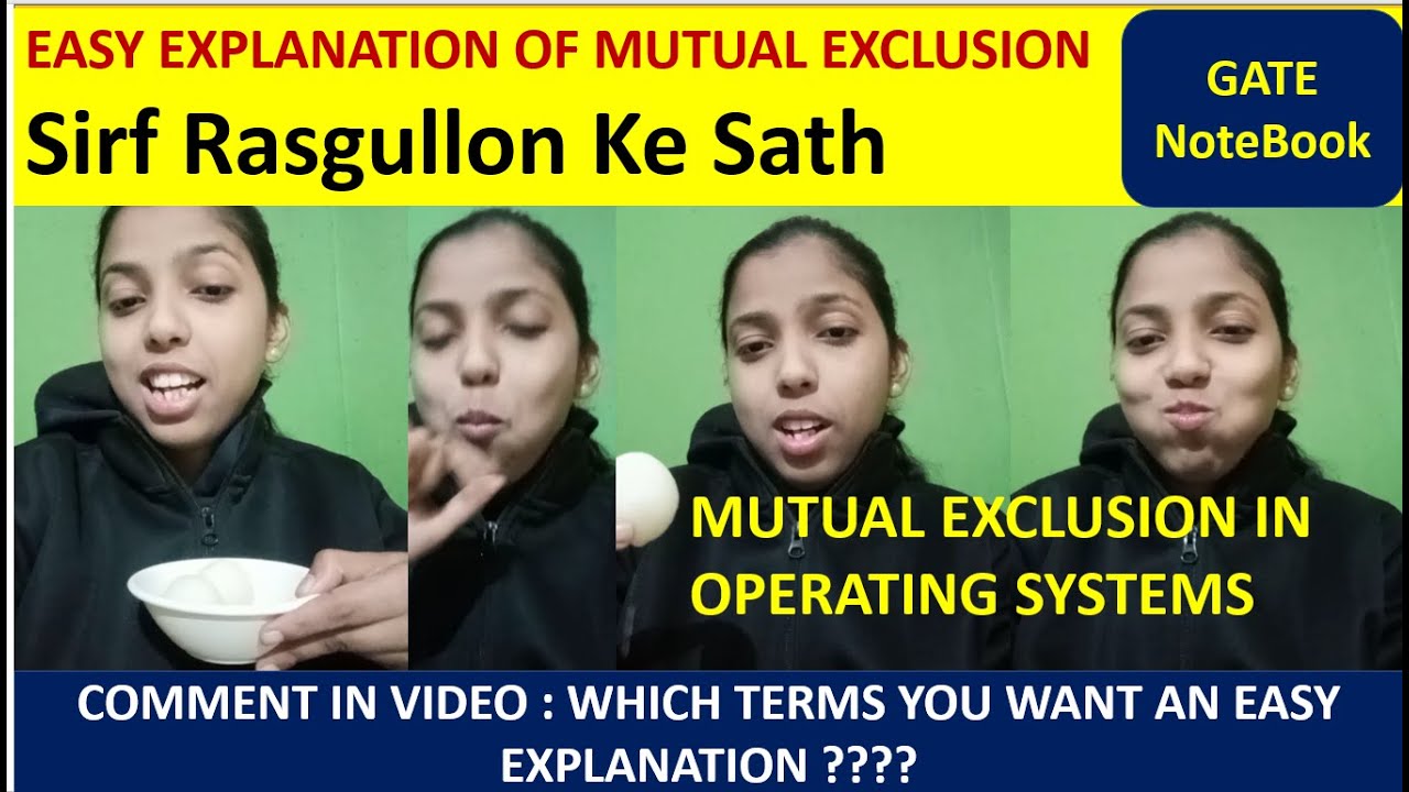 Rasgullon Se Samjhiye MUTUAL EXCLUSION - Real life Example 🤩 - YouTube