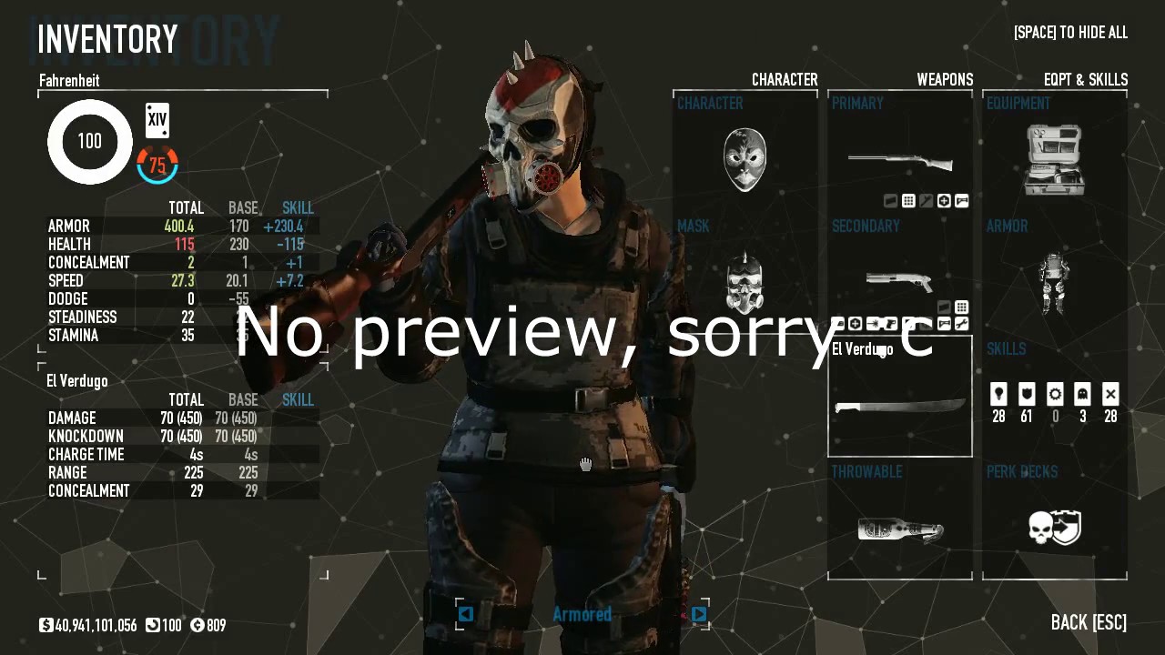 PayDay 2 - Mayhem/Overkill Armor Build - YouTube