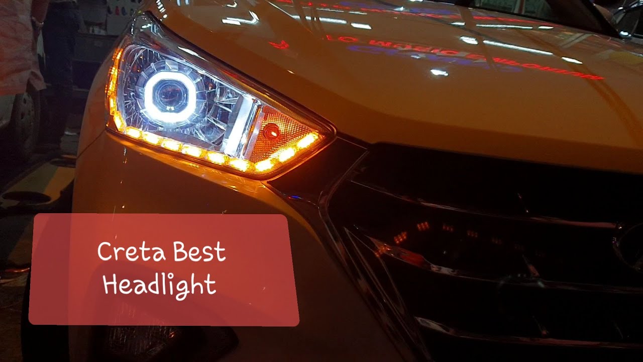 Creta Headlight Modified | Best Light Ever undoubtedly - YouTube
