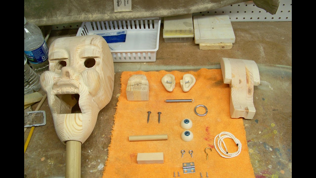 Santa part 21, how to make a ventriloquist dummy, figure out of wood ...