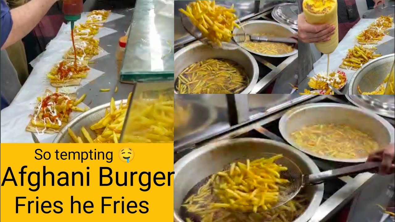 Afghani Burger Recipe | French Fries | Crispy Chips | ISLO Points - YouTube