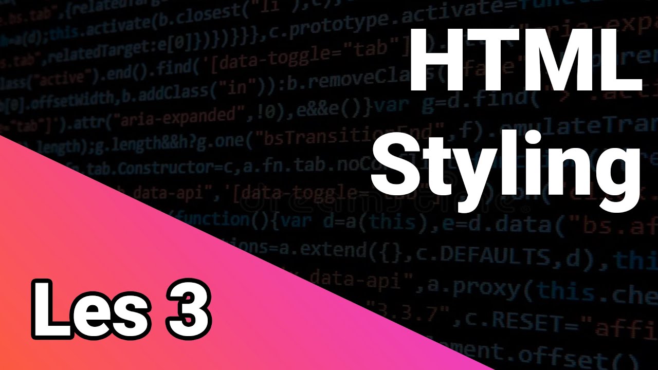 HTML & CSS - Les 3: Styling van de website - YouTube