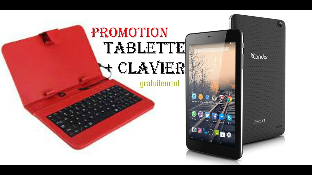 Promotion tablette Condor + Clavier ( gratuit ) - YouTube