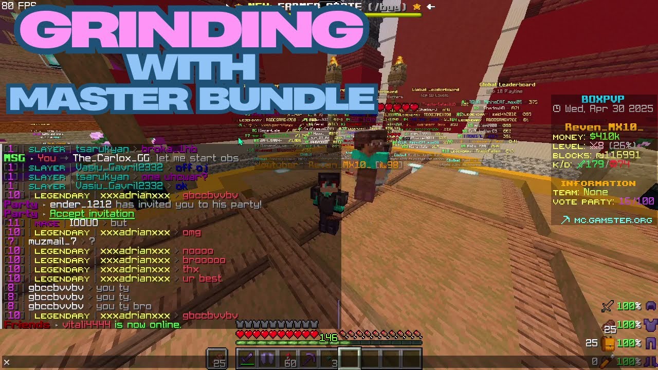 Grinding With Master Bundles In BoxPvP - YouTube