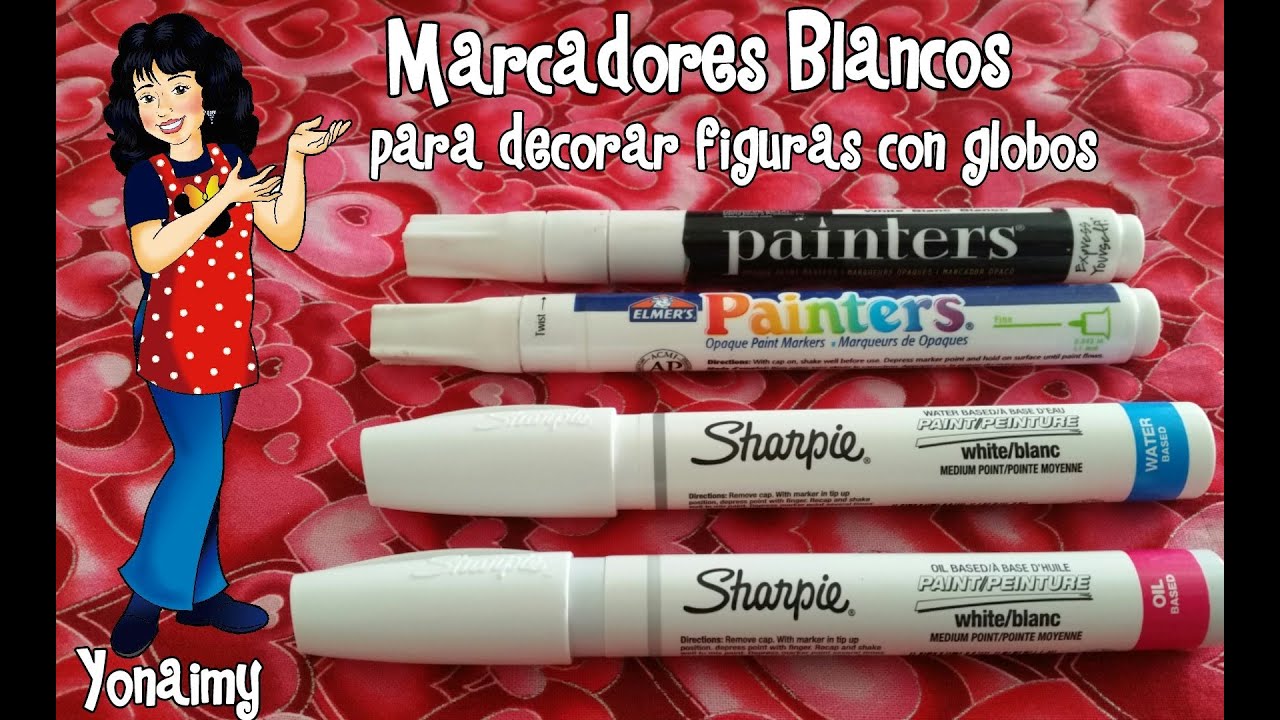 MARCADORES BLANCOS PARA DECORAR FIGURAS CON GLOBOS - YouTube