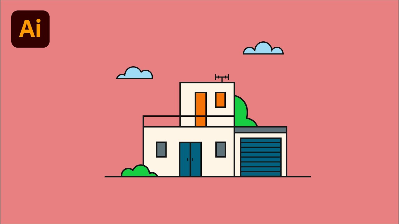 How to make a Beautiful flat illustration design in Adobe illustrator ...