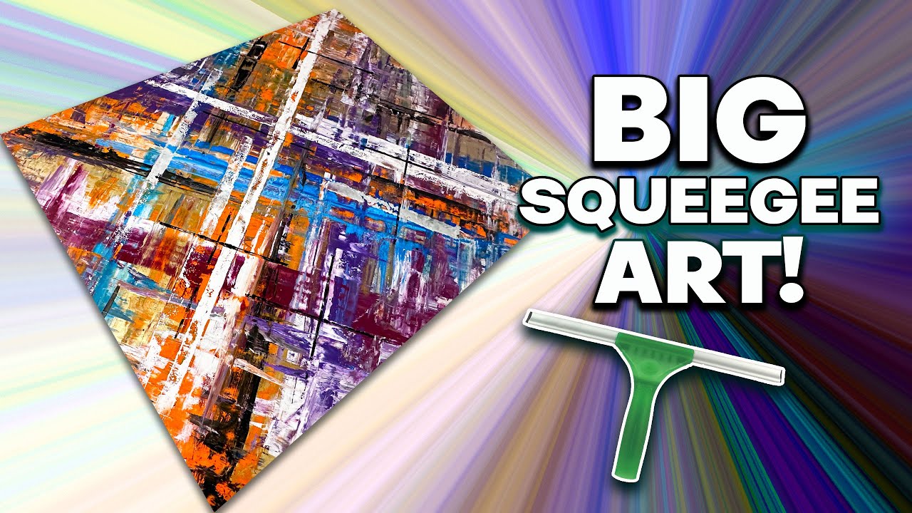 WINDOW SQUEEGEE PAINTING - AMAZING RESULTS! - YouTube