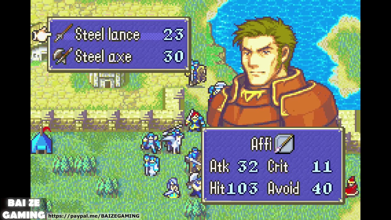 Fire Emblem GBA Blazing Blade 39 Four Fanged Offense Linus Boss! - YouTube