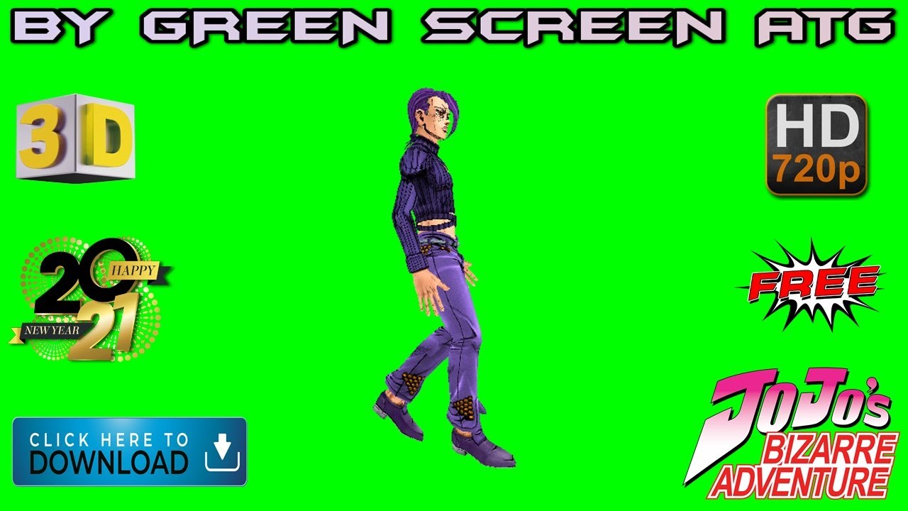 Doppio Green Screen | JoJo's Bizarre Adventure | Animation | Free HD ...