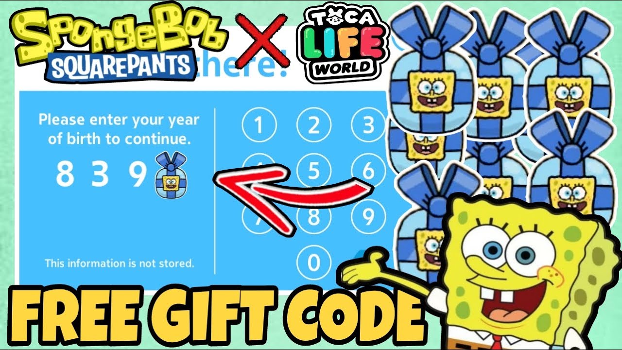 SpongeBob SquarePants Unlimited Gift in Toca Boca 📌 Toca Boca Free Code ...