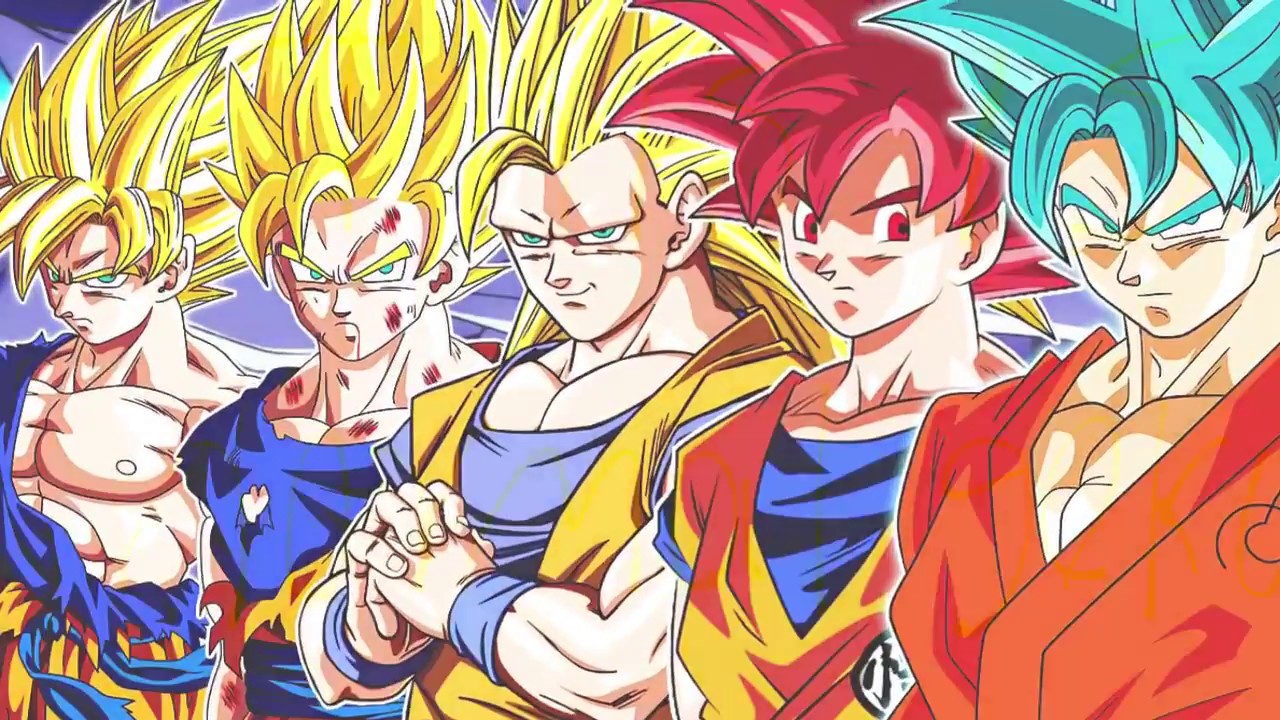 All goku's forms. - YouTube