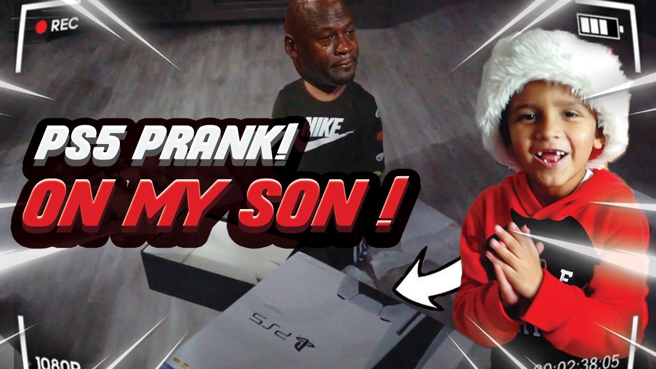 PS5 PRANK ON MY SON !! ( he gets really mad) - YouTube
