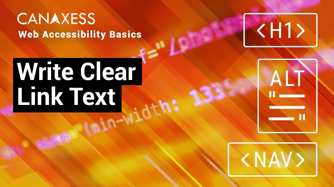 Write Clear Link Text - YouTube