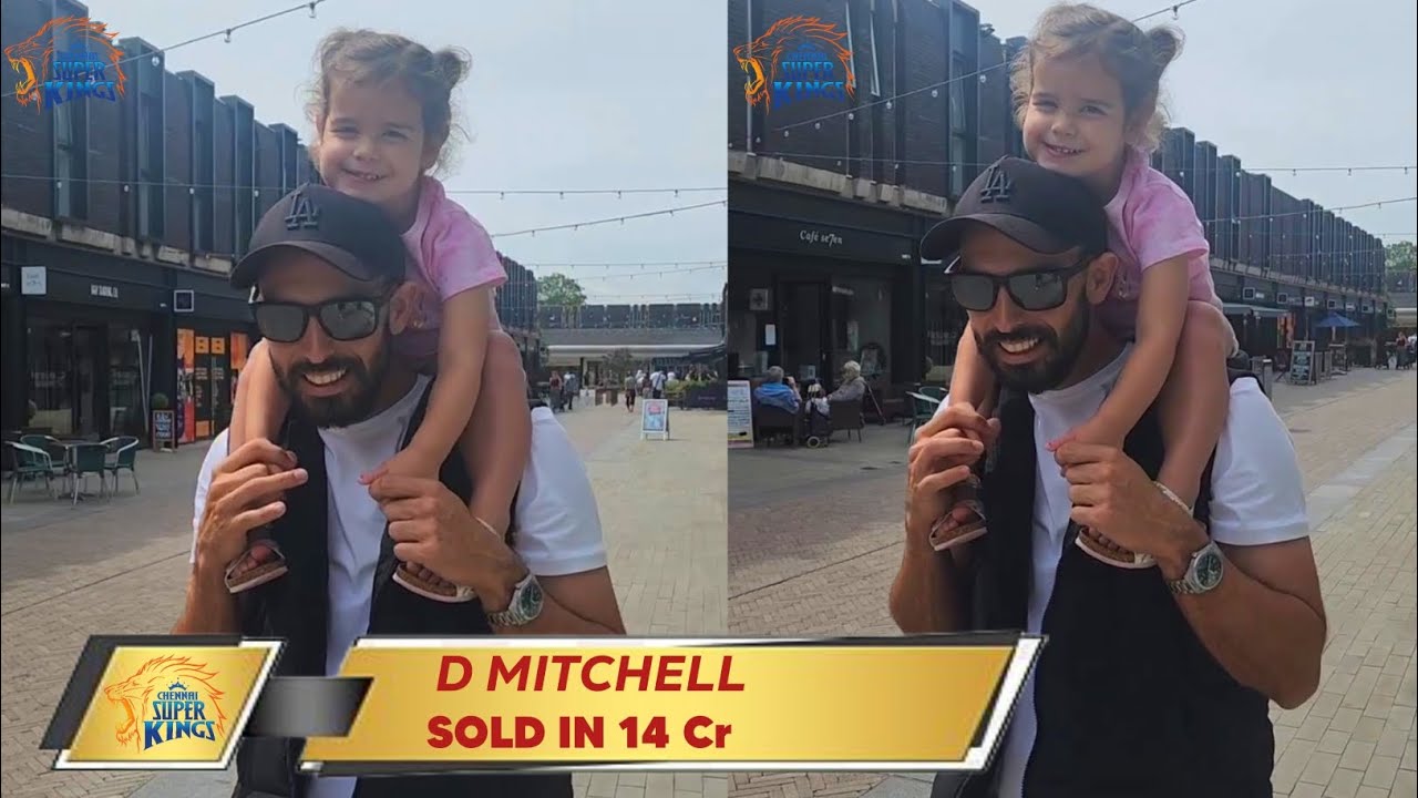 IPL 2024 - Darryl Mitchell Sold to CSK in 14 Cr | D Mitchell Reaction IPL 2024 Auction - YouTube