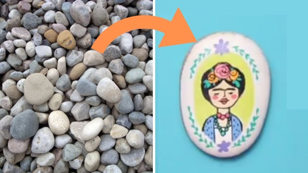 How to turn an ordinary stone into a beautiful art | DIY stones decor ...