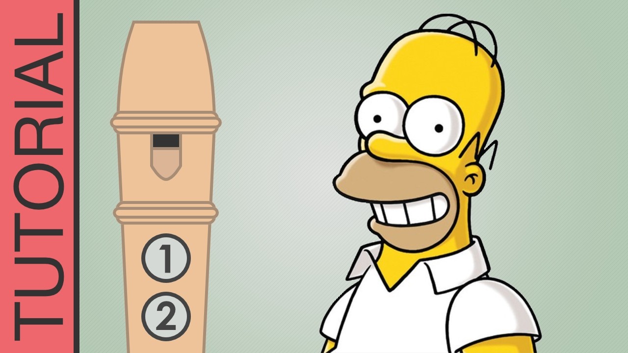 The Simpsons Theme Song - Recorder Flute Tutorial - NOT EASY! - YouTube