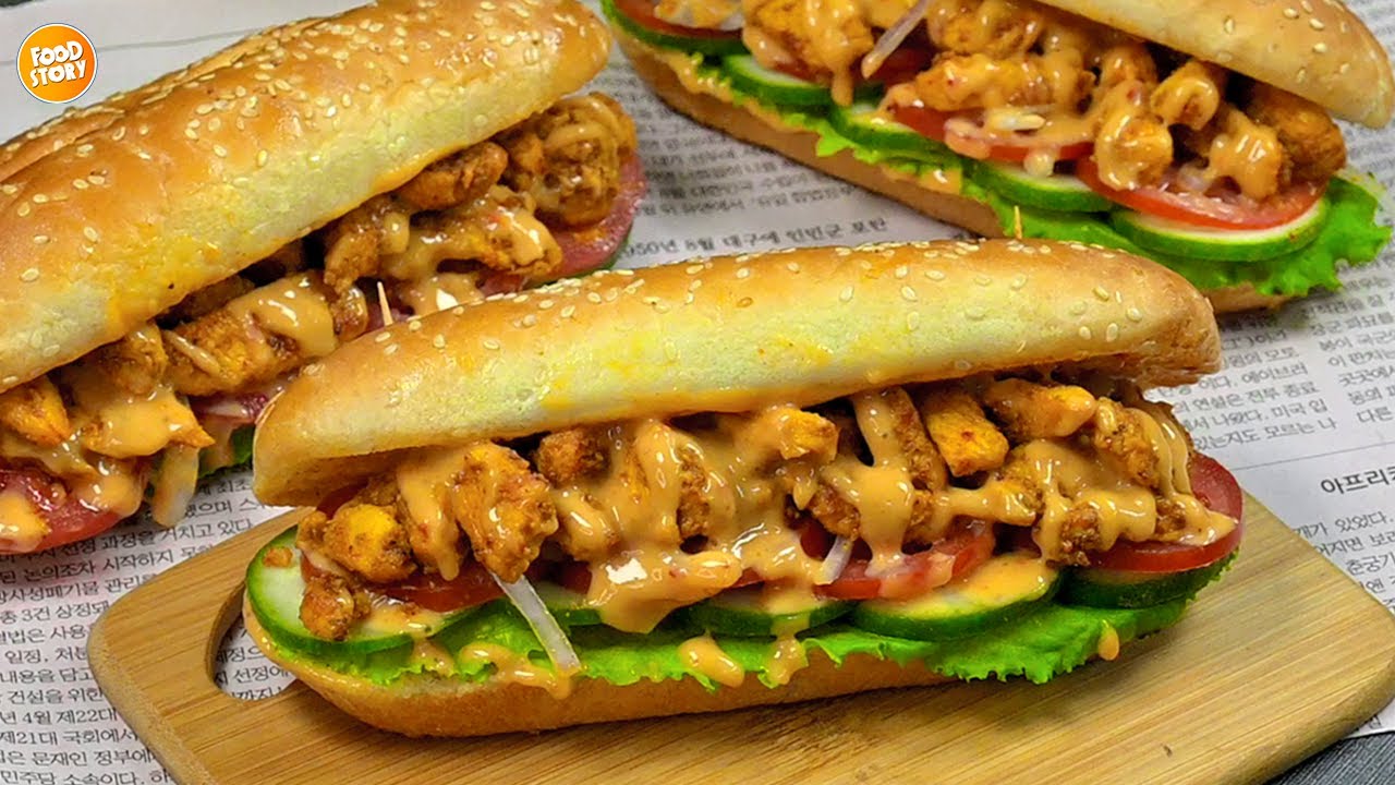 New Chicken SUBWAY Sandwich Recipe,Ramzan Recipe 2024 ,New Recipe 2024 ...