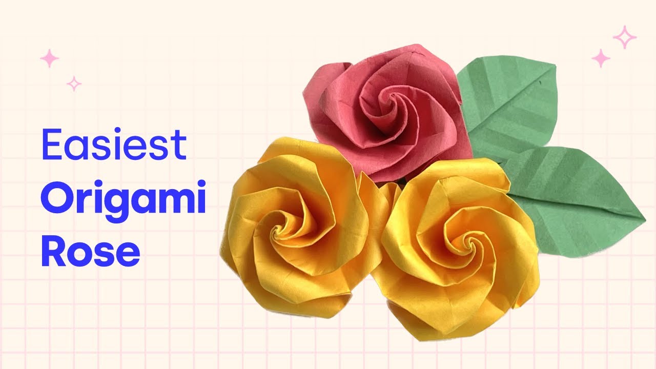 How to make Easiest Origami Rose || DIY easy origami rose || DIY easy ...