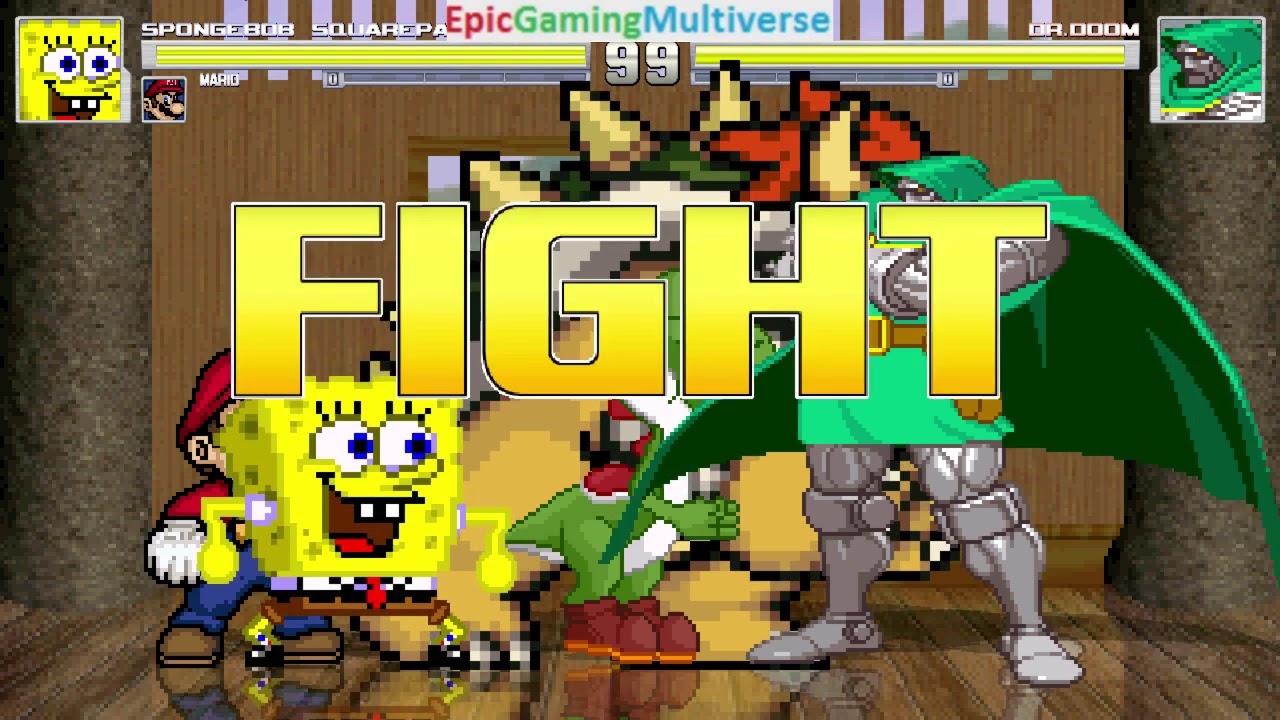 SpongeBob SquarePants And Super Mario Bros. Characters VS Dr. Doom In A ...
