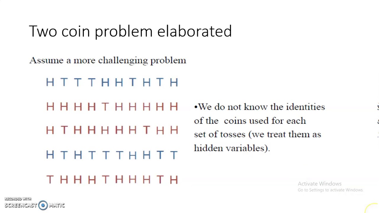 Expectation Maximization Solved Example Part 1 Youtube