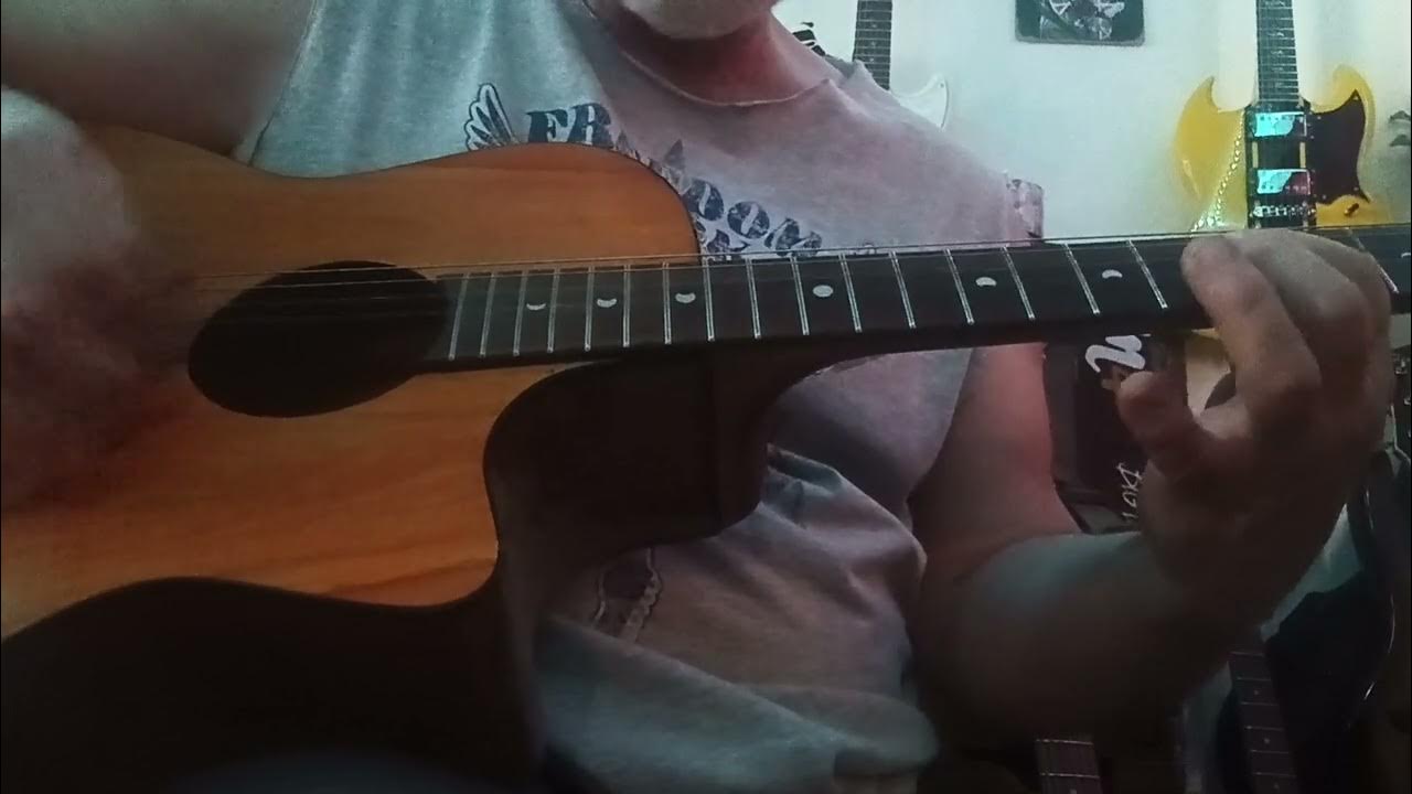 4 electric guitar strings on an acoustic just messing around 🙂 - YouTube