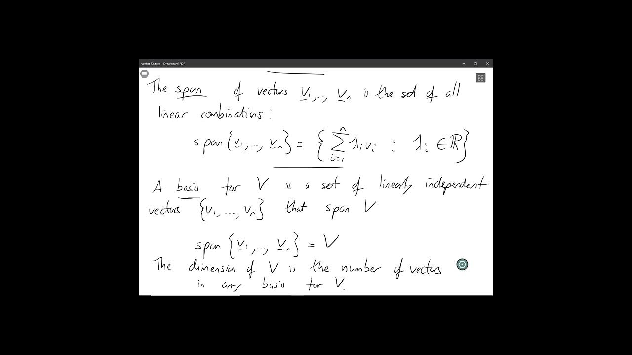 Multivariate Statistics: 2.1 Review of linear algebra: Vector spaces ...