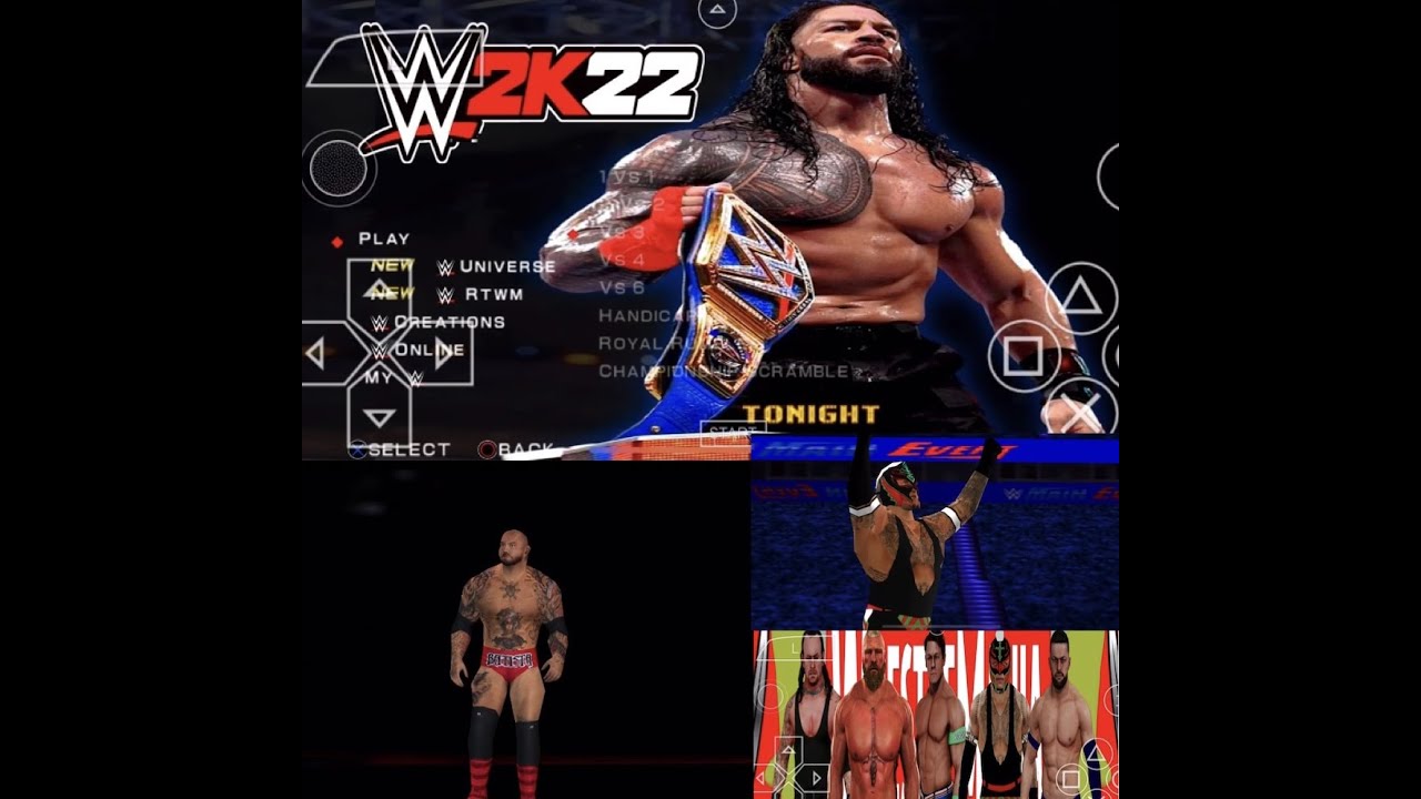 WWE 2K22 V2.0 PSP ON IOS AND ANDROID/PC - YouTube