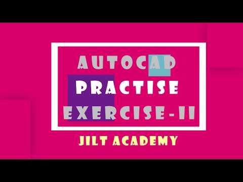 2D Autocad Practice Drawing Exercise 2 with commands