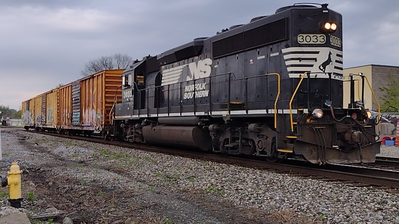 NS 3033 leads NS T97 Local Train w/Cool Crew 😎 West at Arlington ...