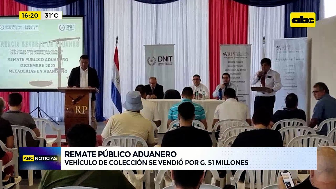 Remate público aduanero: vehículo de colección se vendió por G. 51 ...