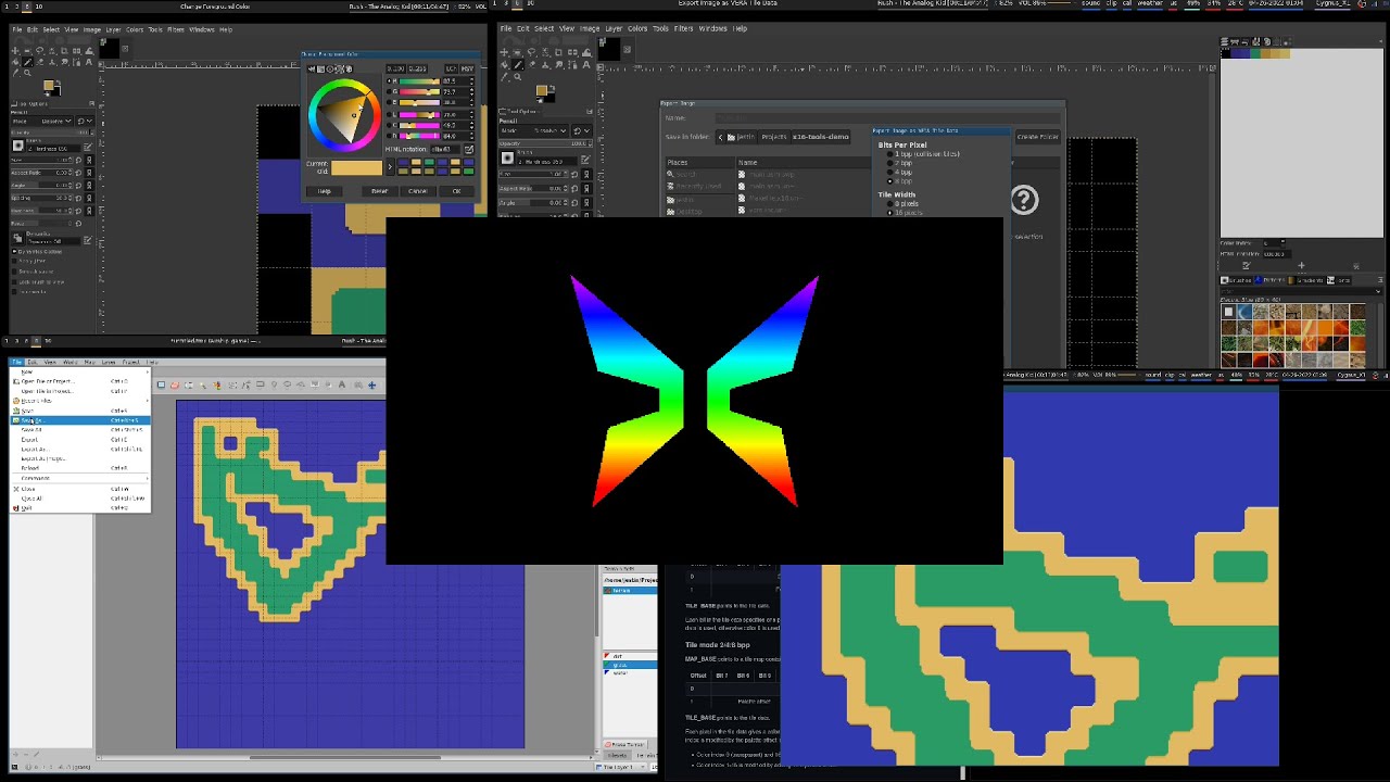 Commander X16 Graphics Using Custom Tools For GIMP and Tiled - YouTube