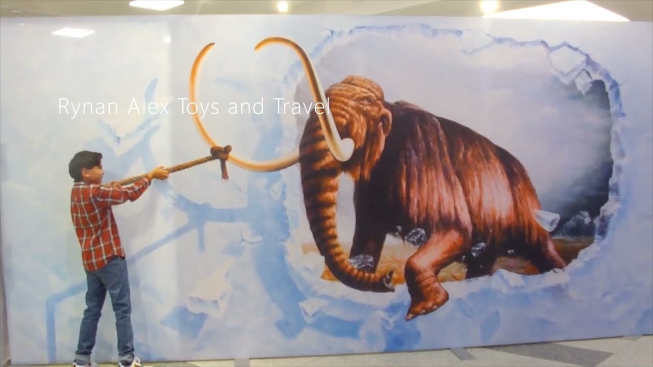 Pulling Dino & Mammoth,Feeding Lion and Touching Tiger Mouth - YouTube