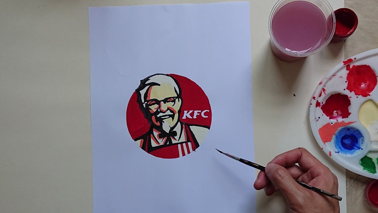 Cómo dibujar el logotipo de KFC/How to draw KFC logo - YouTube