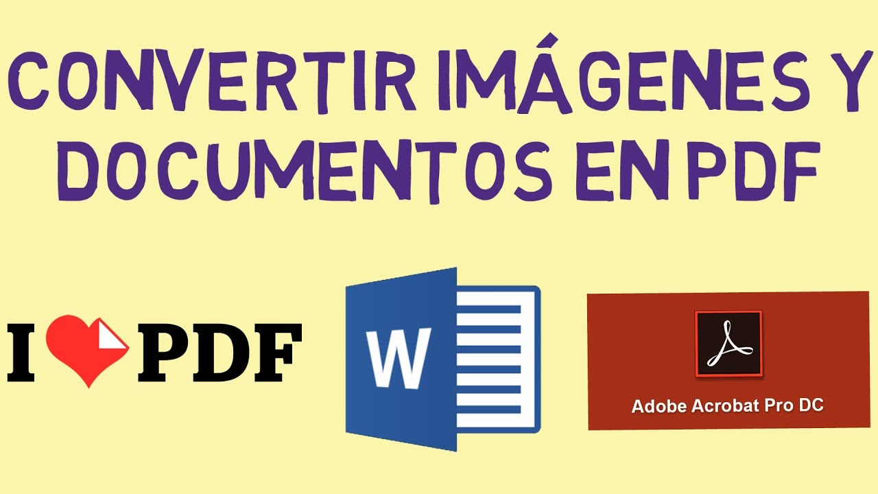 Convertir Imagen o documento a PDF - YouTube