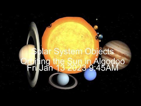 Solar System Objects Orbiting the Sun in Algodoo - YouTube