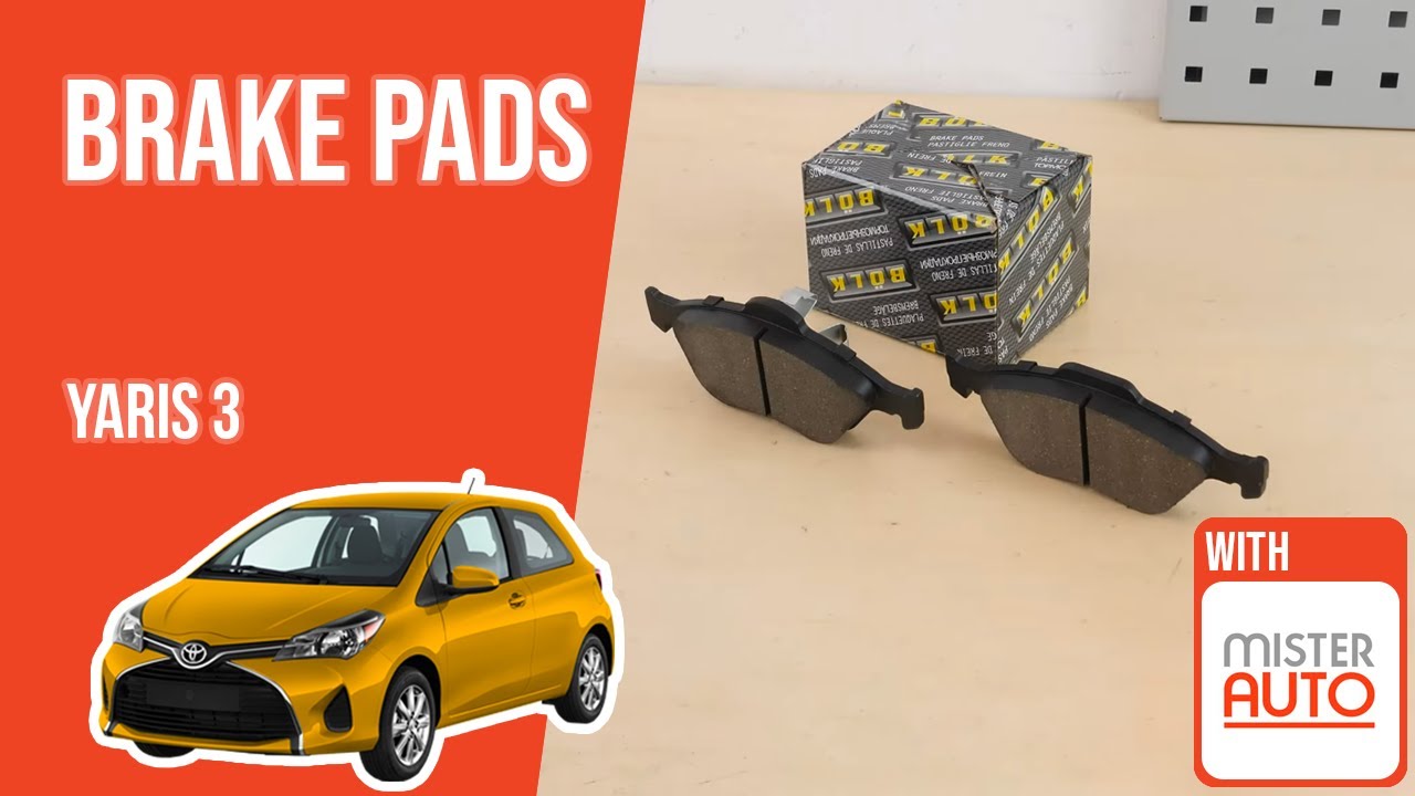 How to replace the front brake pads Yaris mk3 🚗 - YouTube