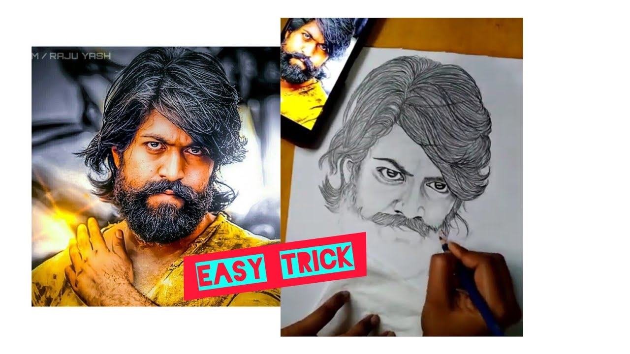 KGF 2 // How to draw KGF Chapter 2 #Yash #youtube #myartwork ...