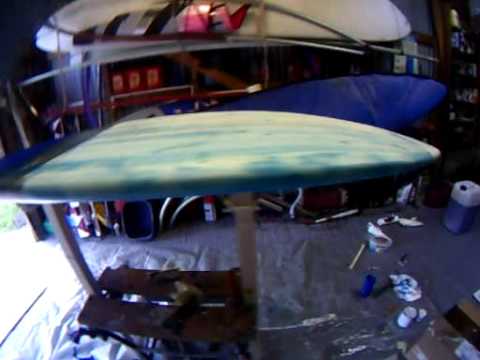 Ennui - 3 colour surfboard lamination - YouTube