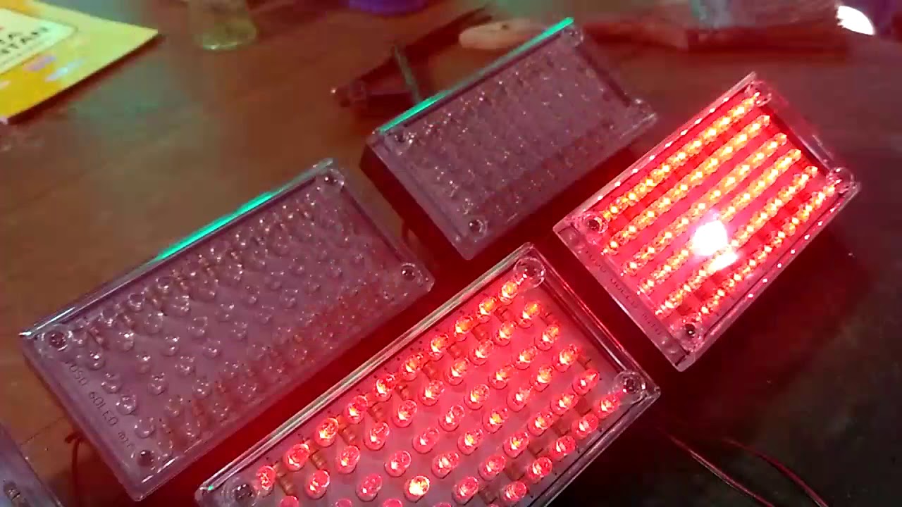 60 led warna red / merah 8 box strobo - YouTube