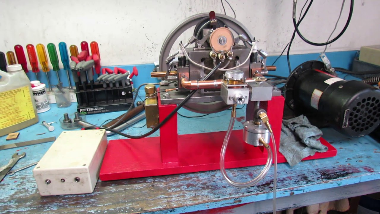 The Scotch Yoke Engine, another try to get it to run right. - YouTube