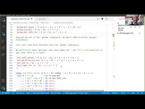 LftCM2020: Building an algebraic hierarchy - Kevin Buzzard - YouTube