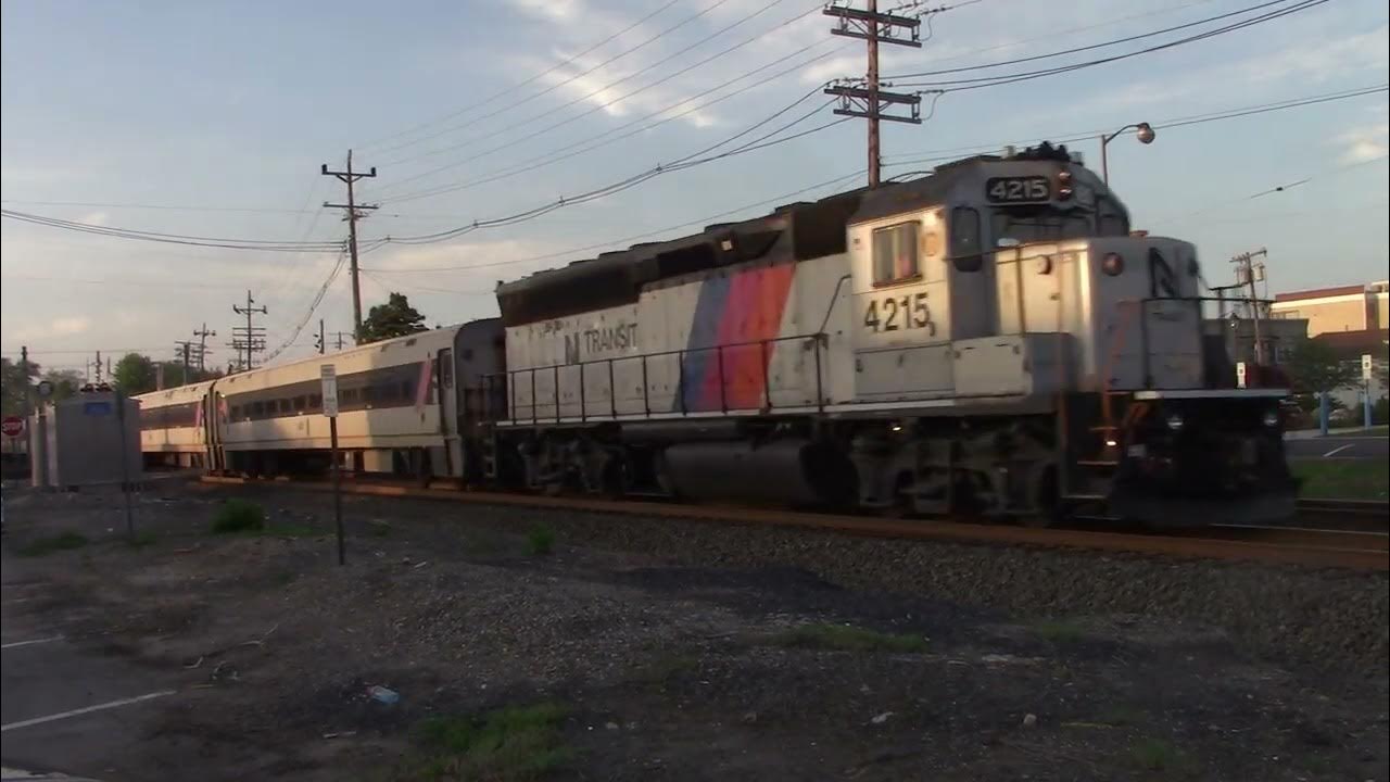 NJT GP40PH-2B #4215 leads Train 4367 through Long Branch 5/23/24 - YouTube