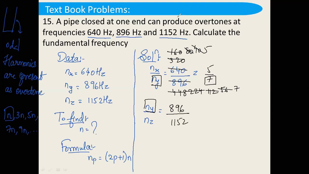 A Pipe Closed At One End Can Produce Overtones At Frequencies 640 Hz