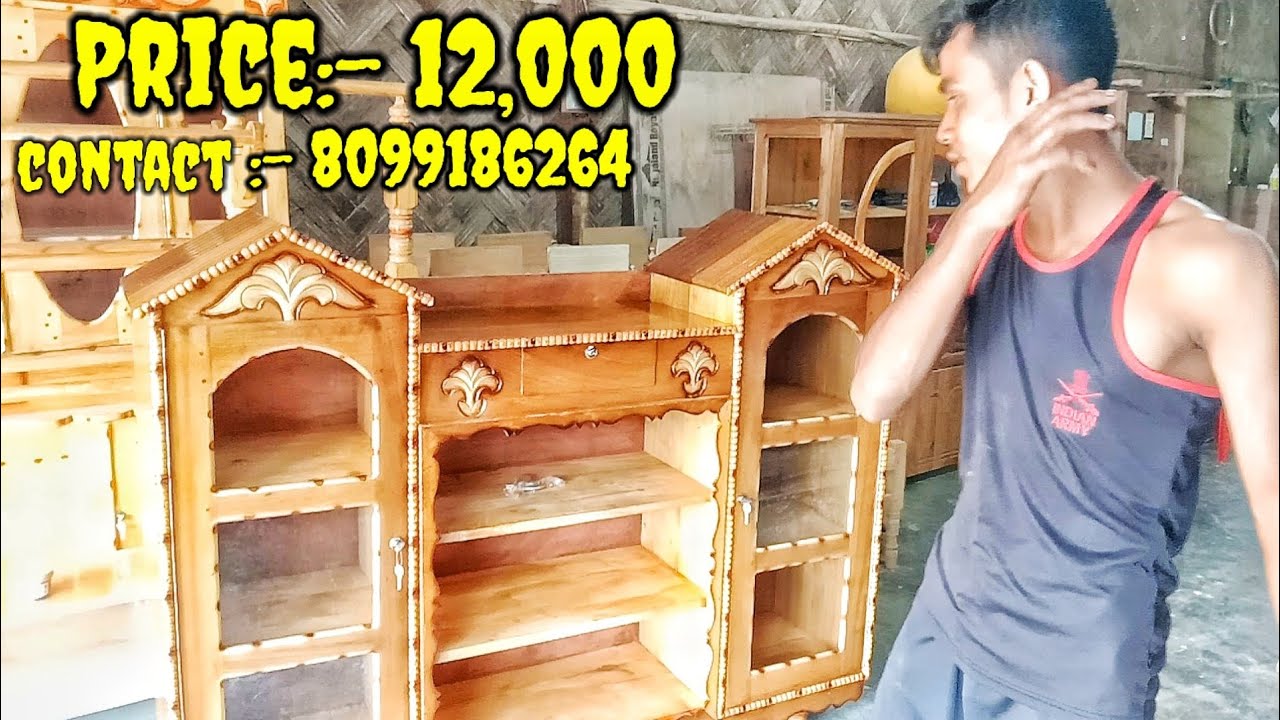 Wooden Showcase Price 12,000 ! New Model Showcase Design - YouTube