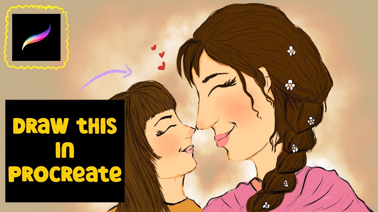 You can Draw this EASY ILLUSTRATION in PROCREATE - Easy side view face ...