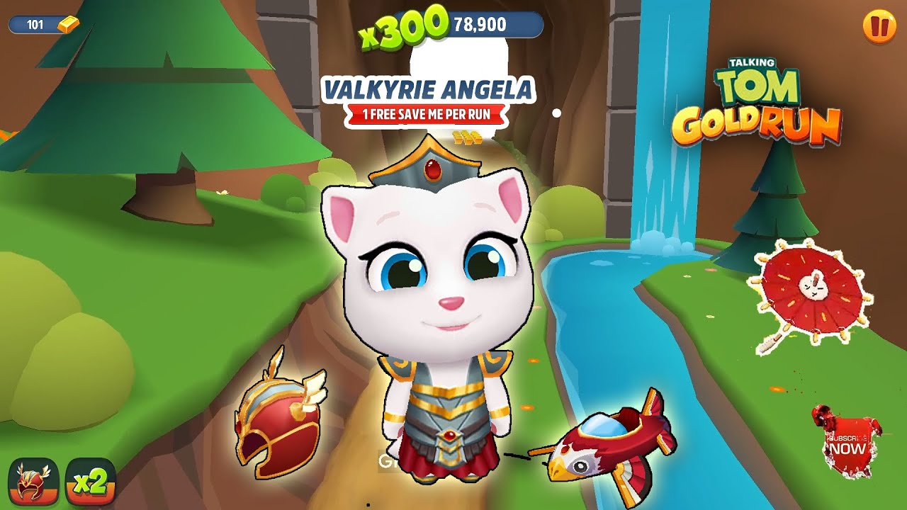 TALKING TOM GOLD RUN VALKYRIE ANGELA IN RED ARMORED OUTFIT CHARACTER IN ...