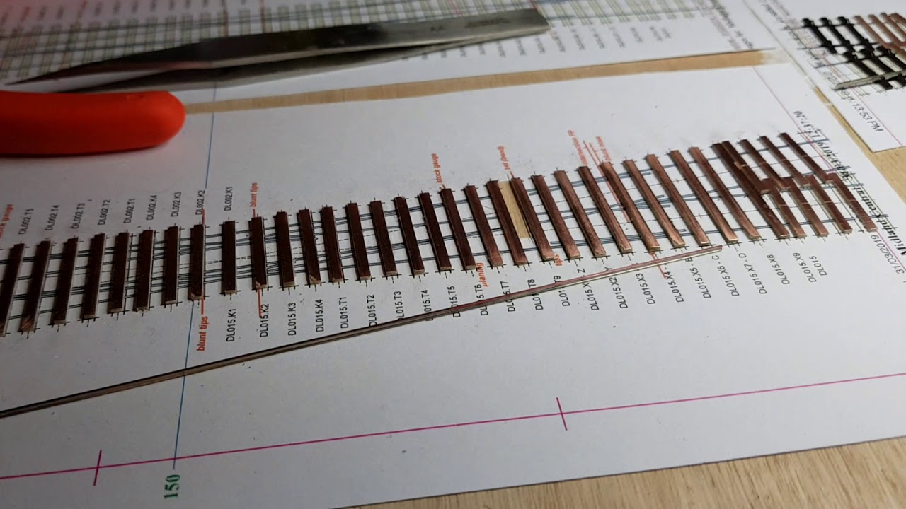 2FS hand laying track #3 - Rails - YouTube