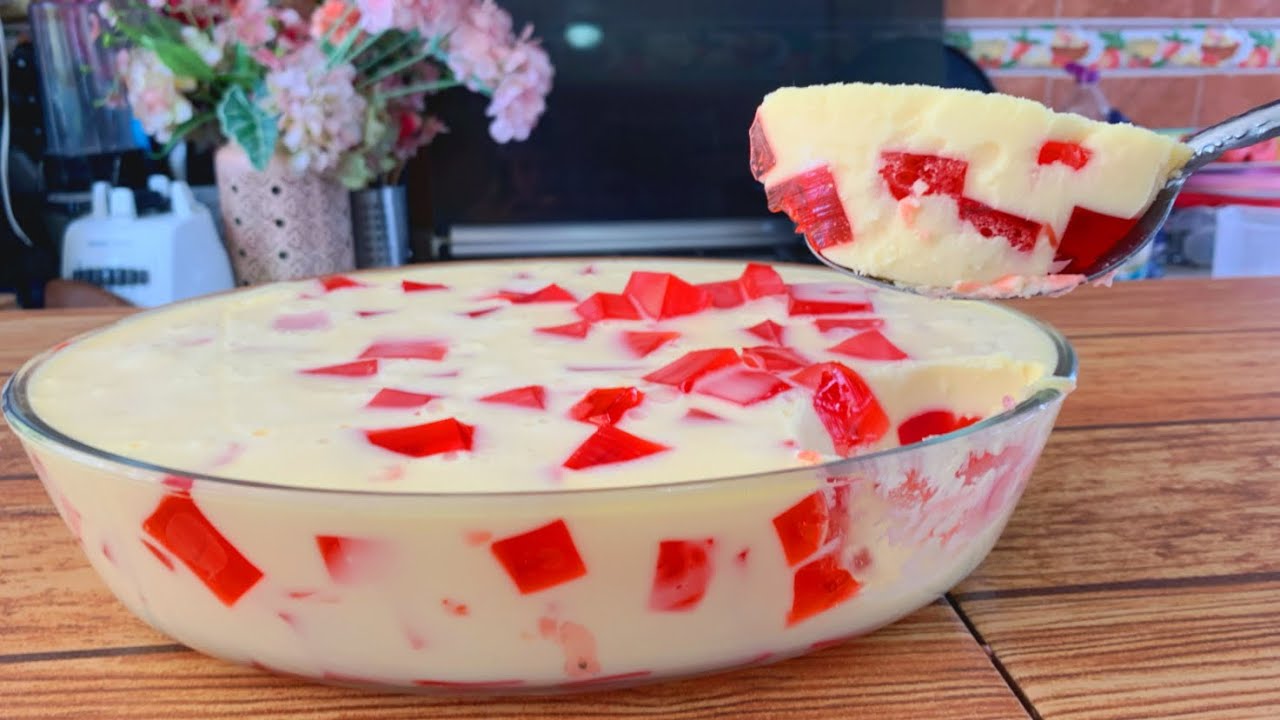 Postre de 2 ingredientes¡ POSTRE FÁCIL Y RÁPIDO 🍓 - YouTube